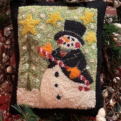 Primitive Punchneedle Embroidery Pattern Lavender - Etsy