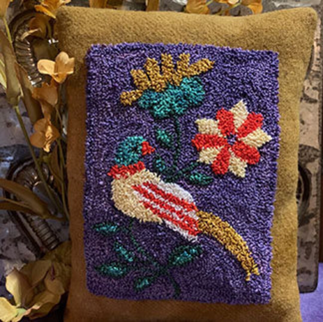 Primitive Punchneedle Folk Art Bird Pattern - Etsy