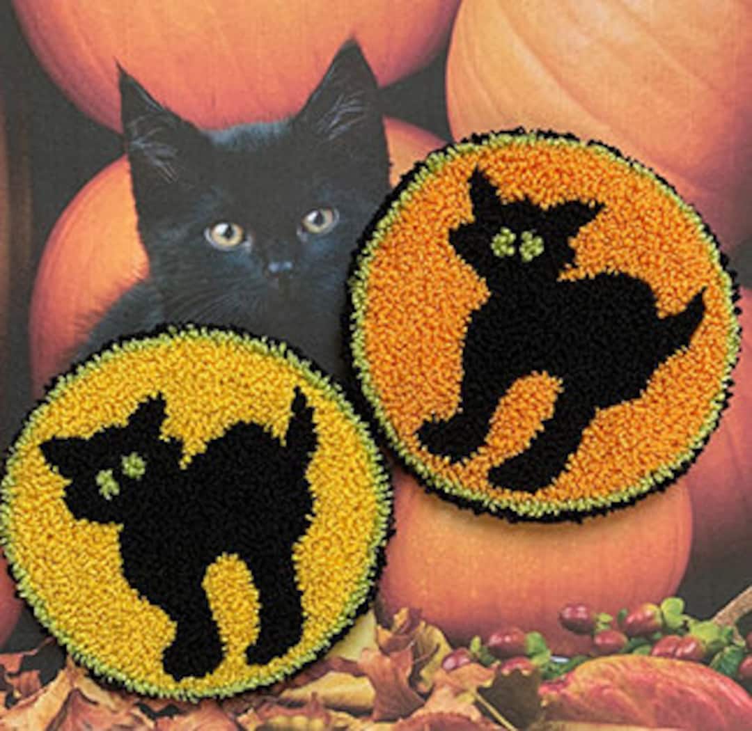 Black Cat Coasters Punchneedle Pattern - Etsy
