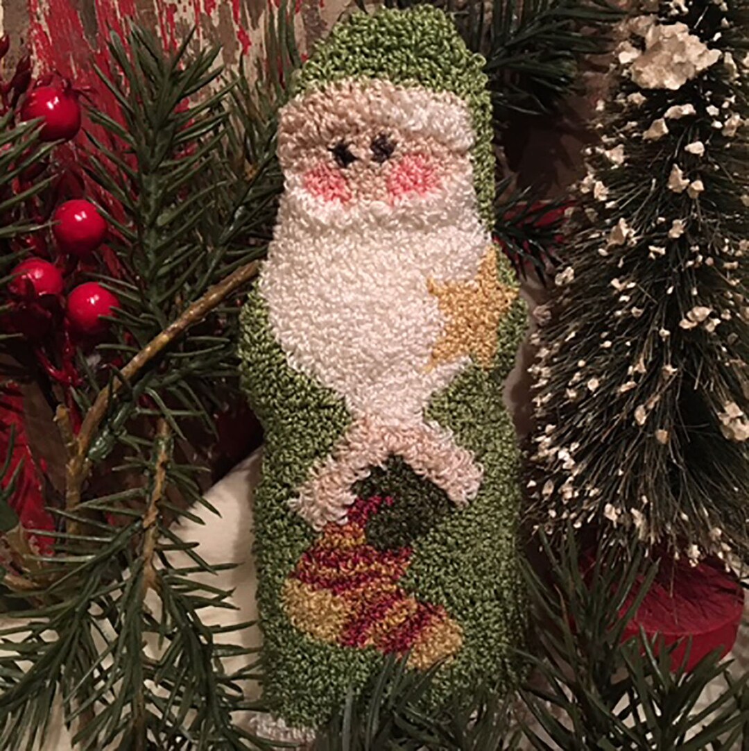Stocking Stuffer Santa Punchneedle Pattern - Etsy