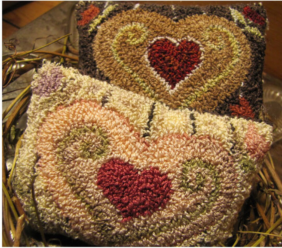 Hearts N Flowers Punchneedle Pattern - Etsy