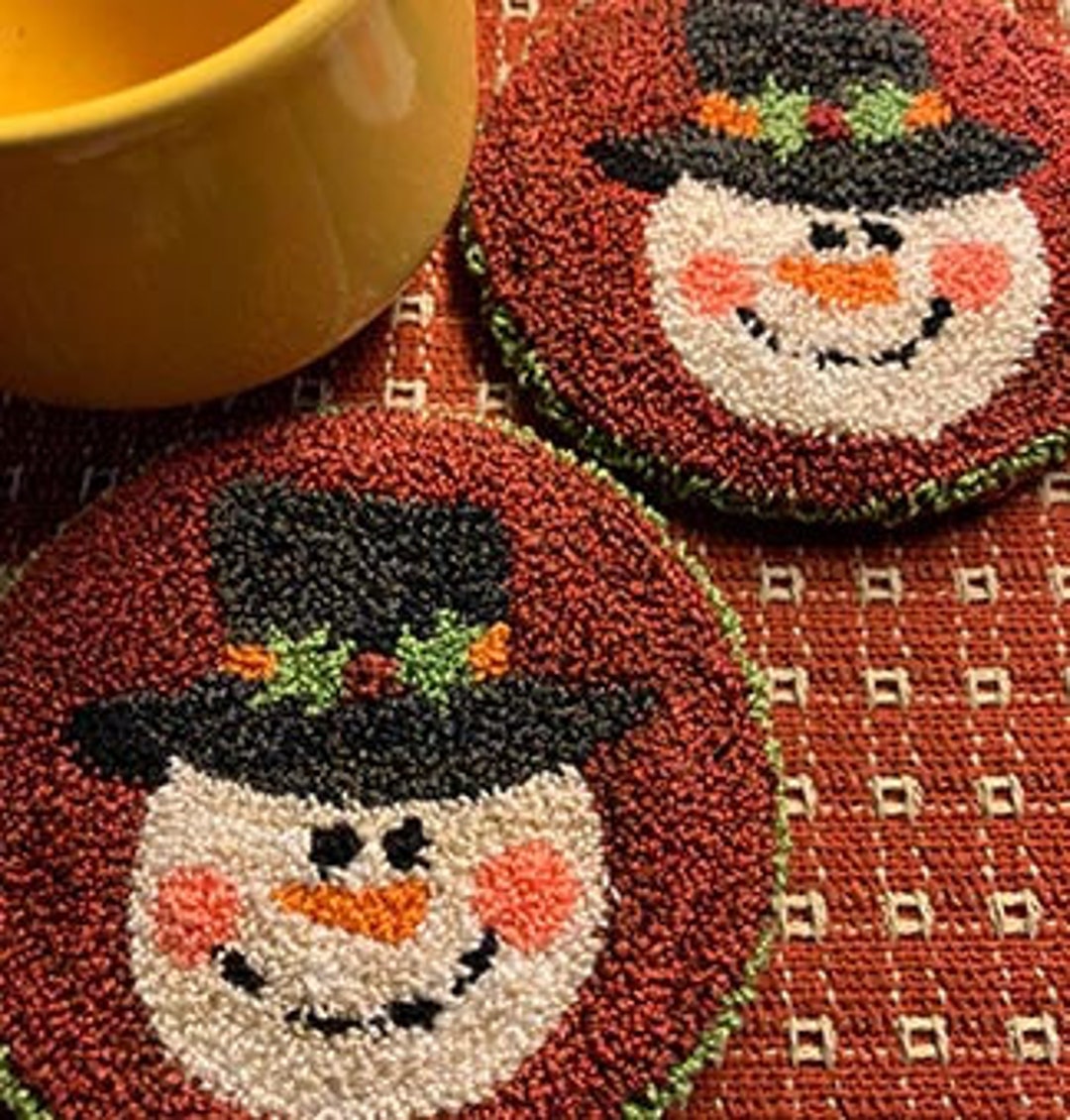 Top Hat Coasters Punchneedle Pattern - Etsy
