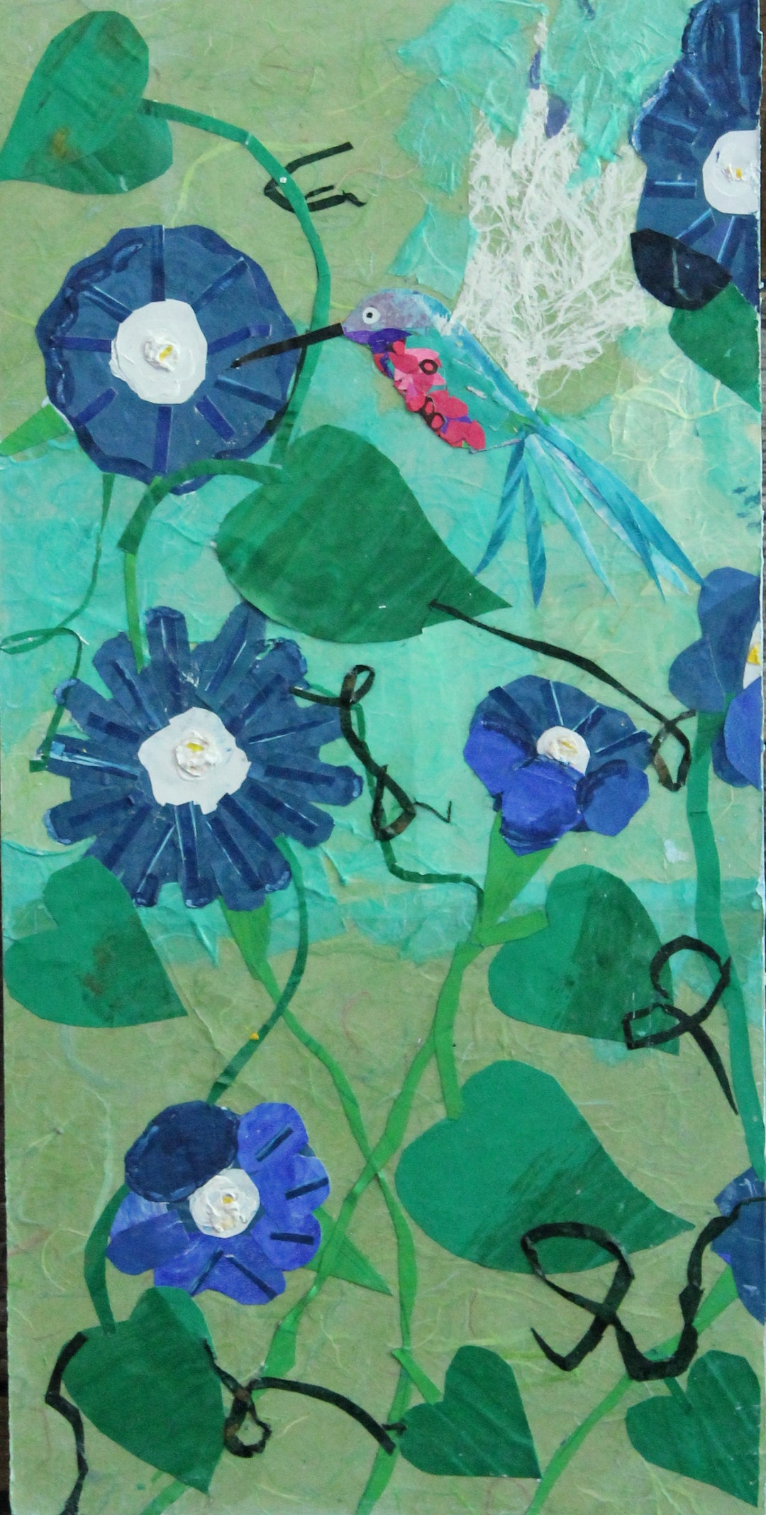 Mixed Media Collage good Morning Glories - Etsy