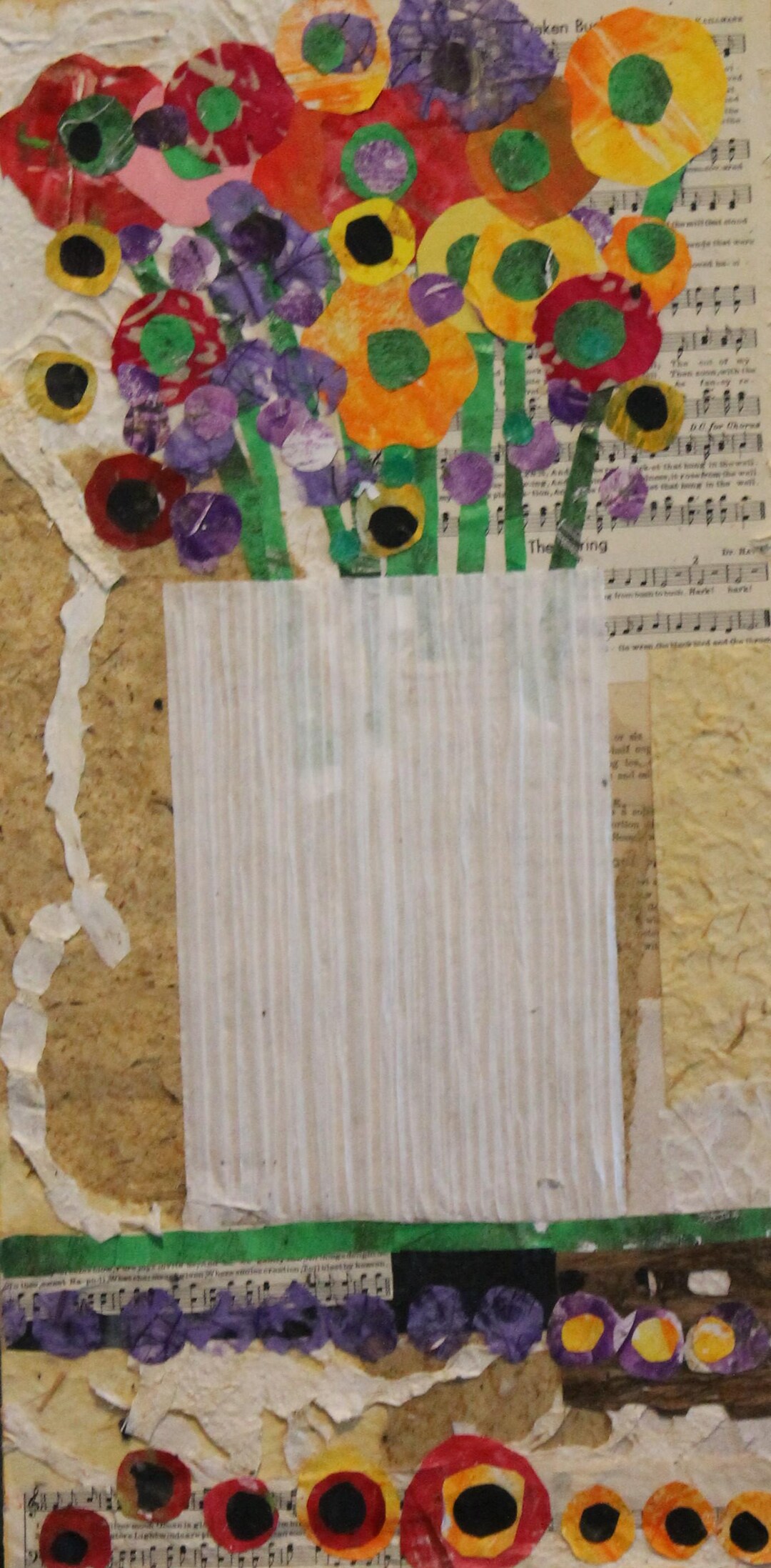 Mixed Media Collage - "mixed Bouquet and Music" - Etsy