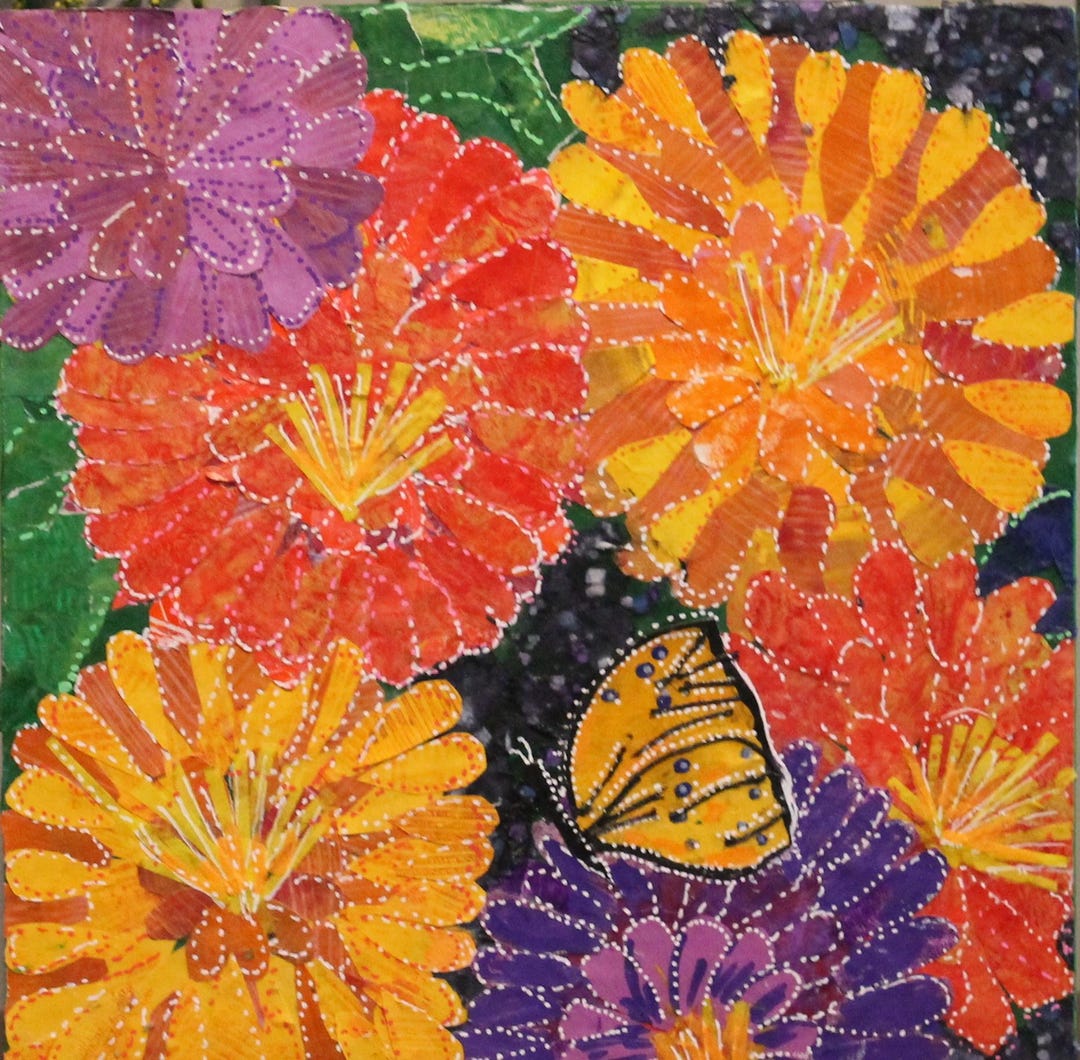 Mixed Media Collage - "joy" - Etsy