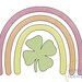 St. Patrick's Day Rainbow Clover Shamrock Sketch Stitch Embroidery ...