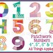 Patchwork Number Set Applique Design Numbers 0-9 Bean | Etsy