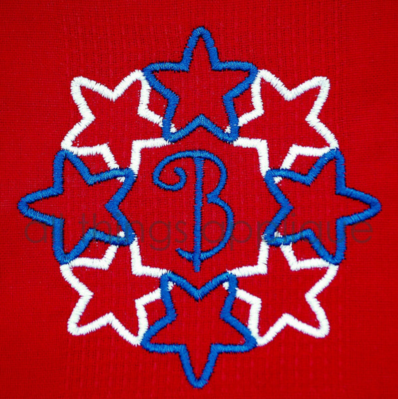 Linking Stars Embroidery Design 4th of July Embroidery | Etsy