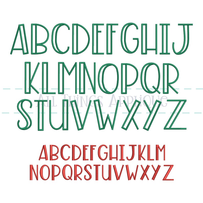 Henry Applique Alphabet AND Henry Embroidery Font BUNDLE - Applique ...