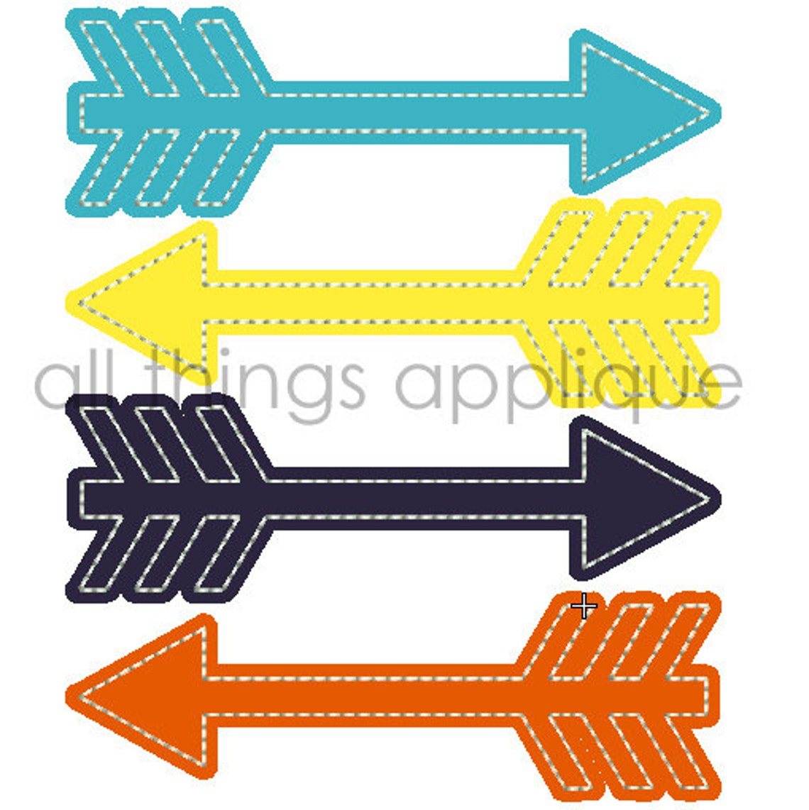 Stacked Arrows Applique Design 4 Sizes Machine Embroidery | Etsy