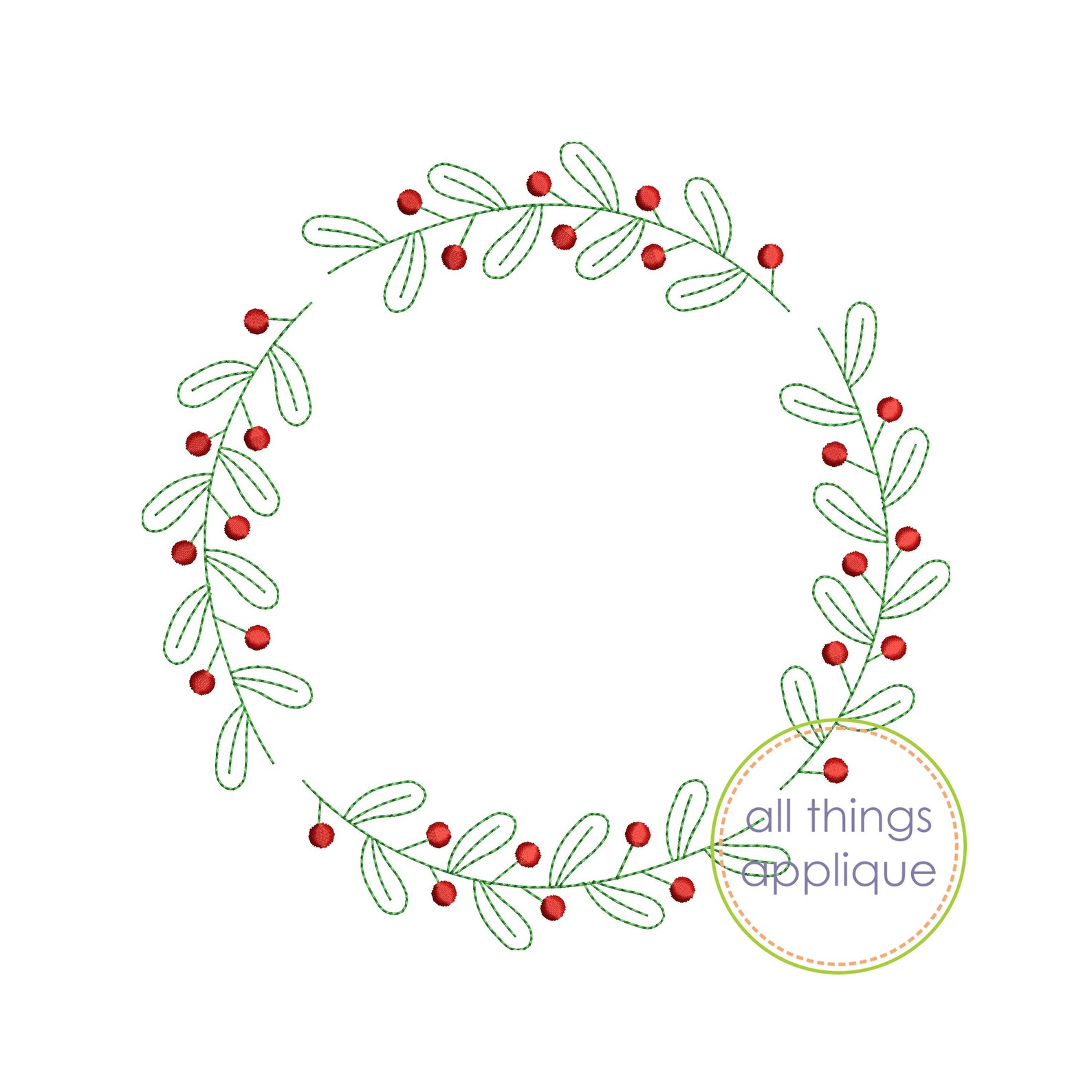 Holly Frame 2 Embroidery Design Christmas Monogram Towel - Etsy