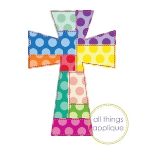Patchwork Applique Design - Easter Cross Applique Design - BEAN Stitch ...