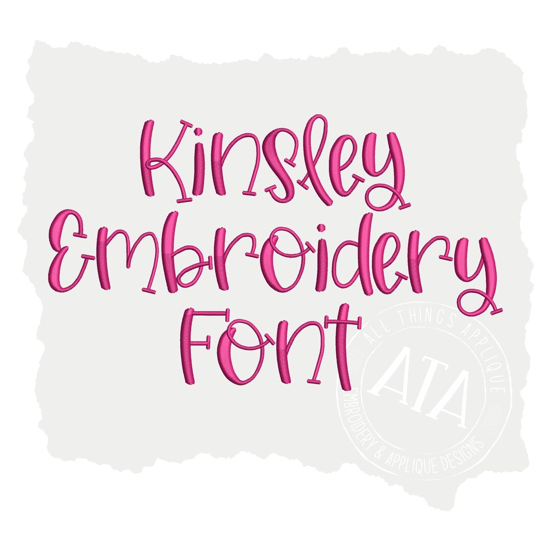 Kinsley Embroidery Font for Machine Embroidery - Whimsical and Fun ...