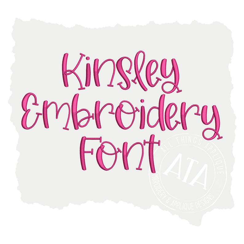Kinsley Embroidery Font for Machine Embroidery - Whimsical and Fun ...