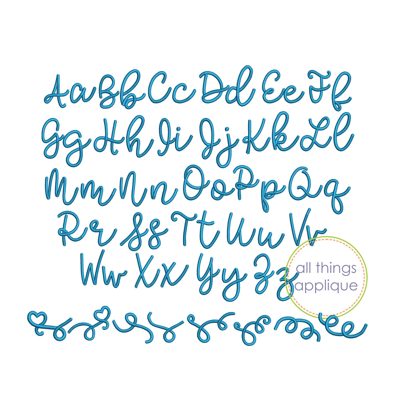 Bobbles Embroidery Font 1384 26 Letters Upper and Lower - Etsy