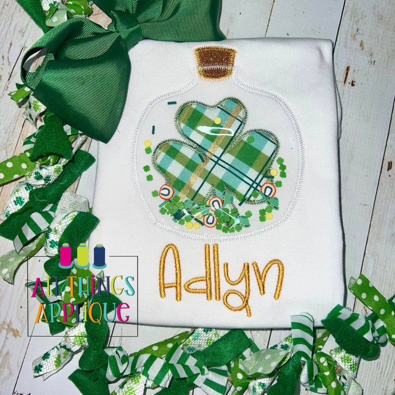 St. Patricks Day Shamrock Potion Machine Embroidery Applique Design ...