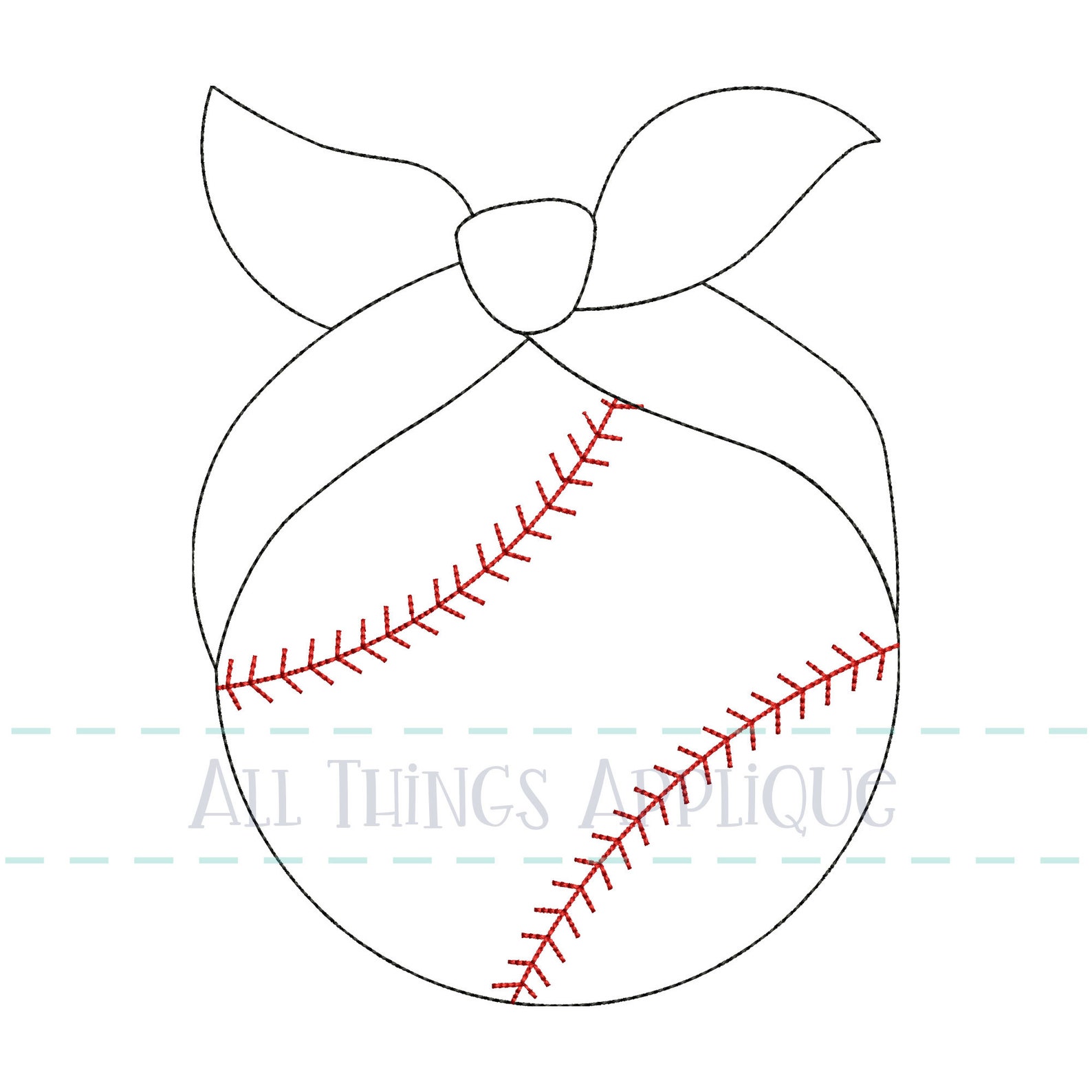 Baseball Softball Applique Design for Machine Embroidery | Etsy