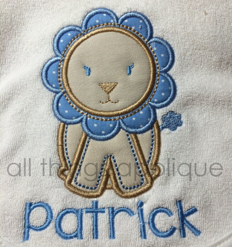 Baby Lion Applique Design 634 4 Sizes Included INSTANT - Etsy