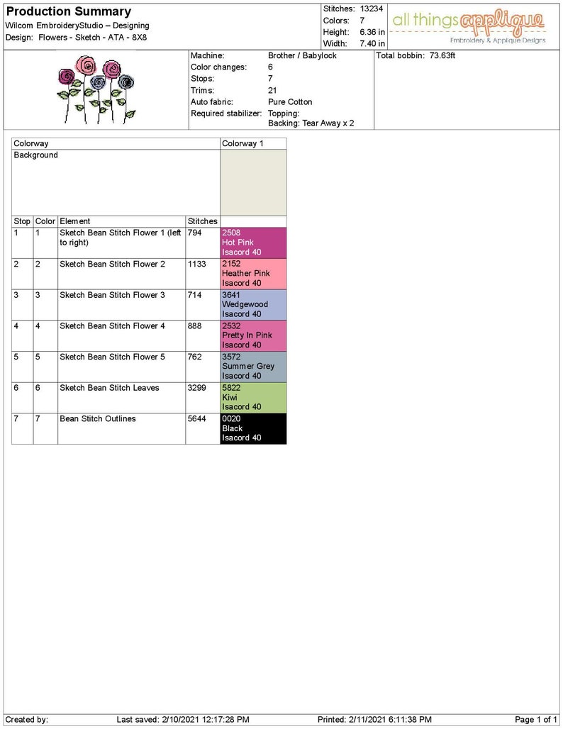 Sketch Scribble Stitch Spring Flowers Embroidery Design by All - Etsy