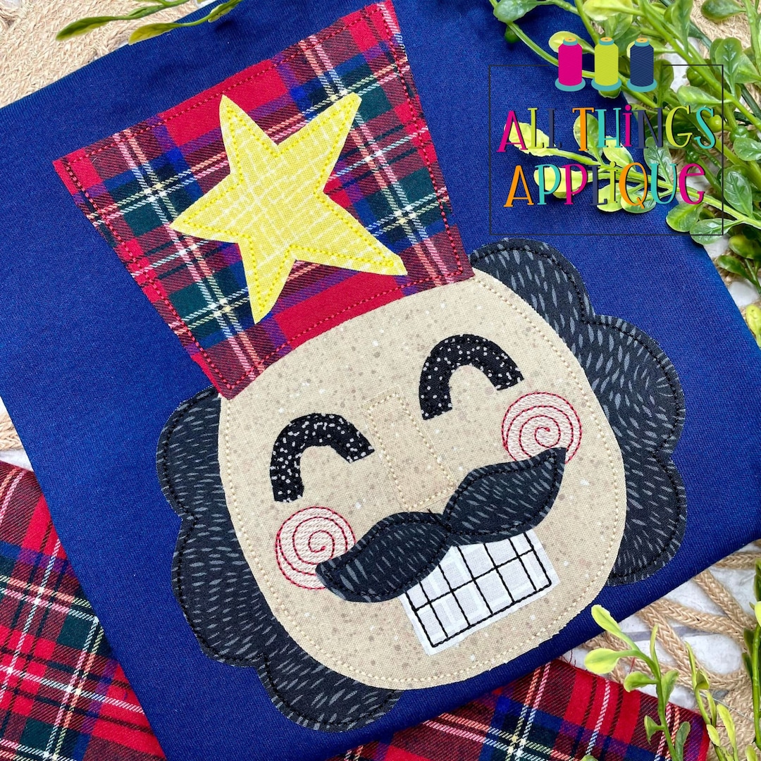 Nutcracker Face Applique Design - With or Without Background Fabric ...