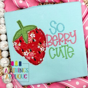 So Berry Cute Applique Design - Bean Stitch Applique Design for Machine ...