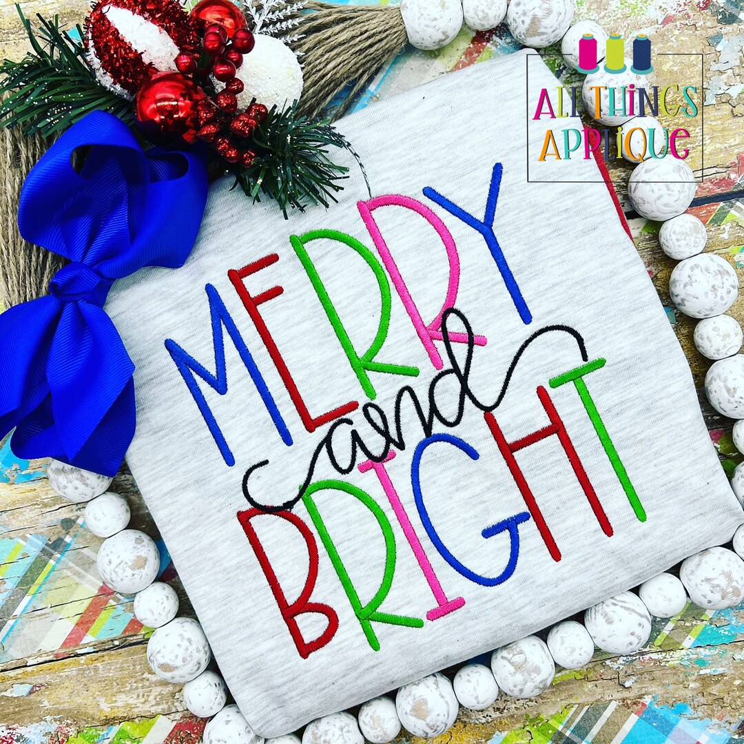 Be Merry Christmas Ornament Embroidery Designs for Machine Embroidery ...