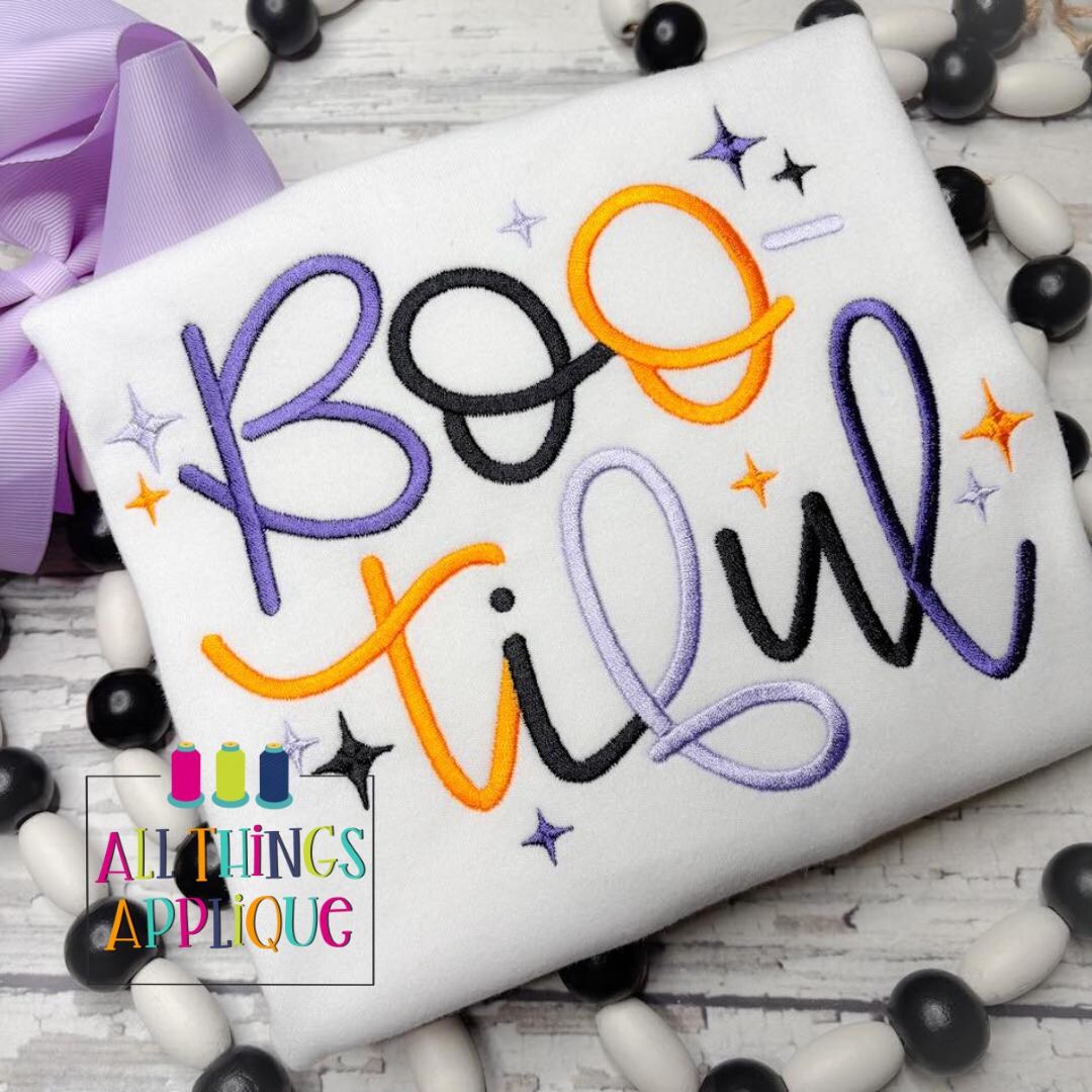 Boo-tiful Halloween Machine Embroidery Satin Stitch Embroidery Design ...