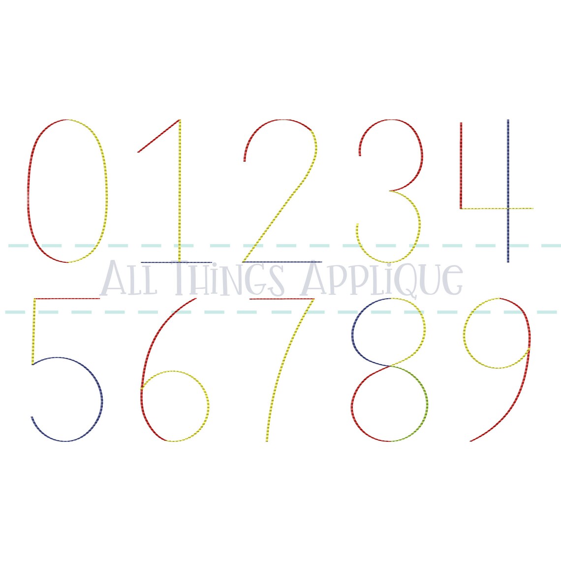 Yarn Numbers Designs - Machine Embroidery Font for Chenille Yarn ...