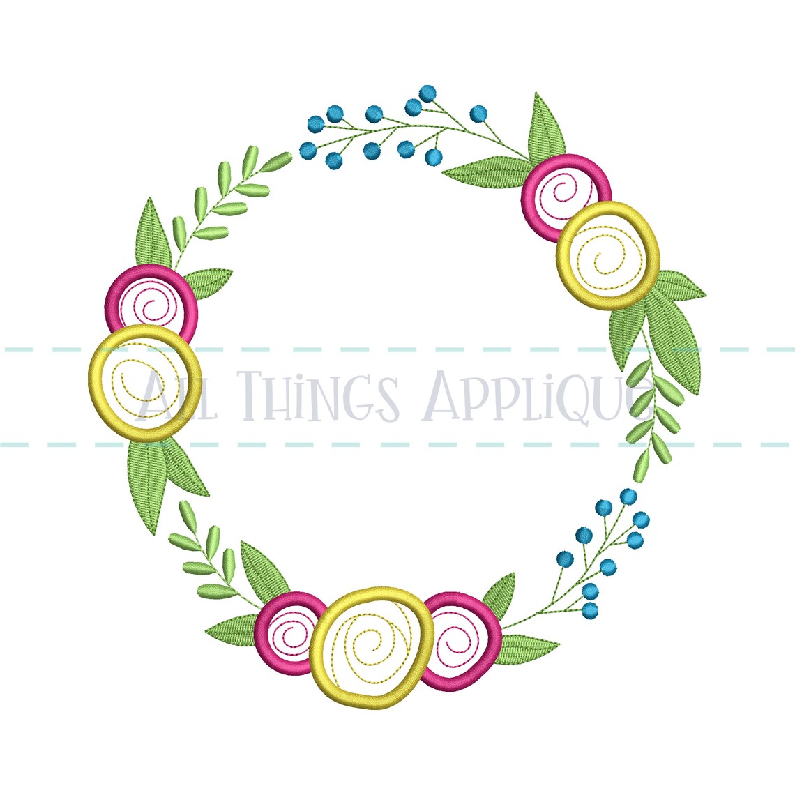 Monogram Flower Frame Embroidery Design - All Things Applique ...