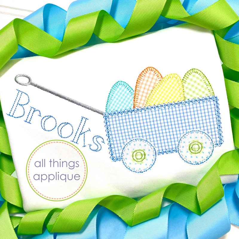 Wagon Embroidery - Etsy