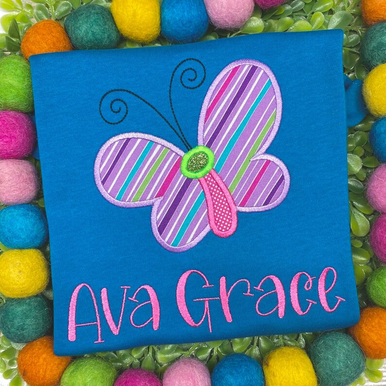 Butterfly Applique Design 1 Satin Stitch Machine - Etsy