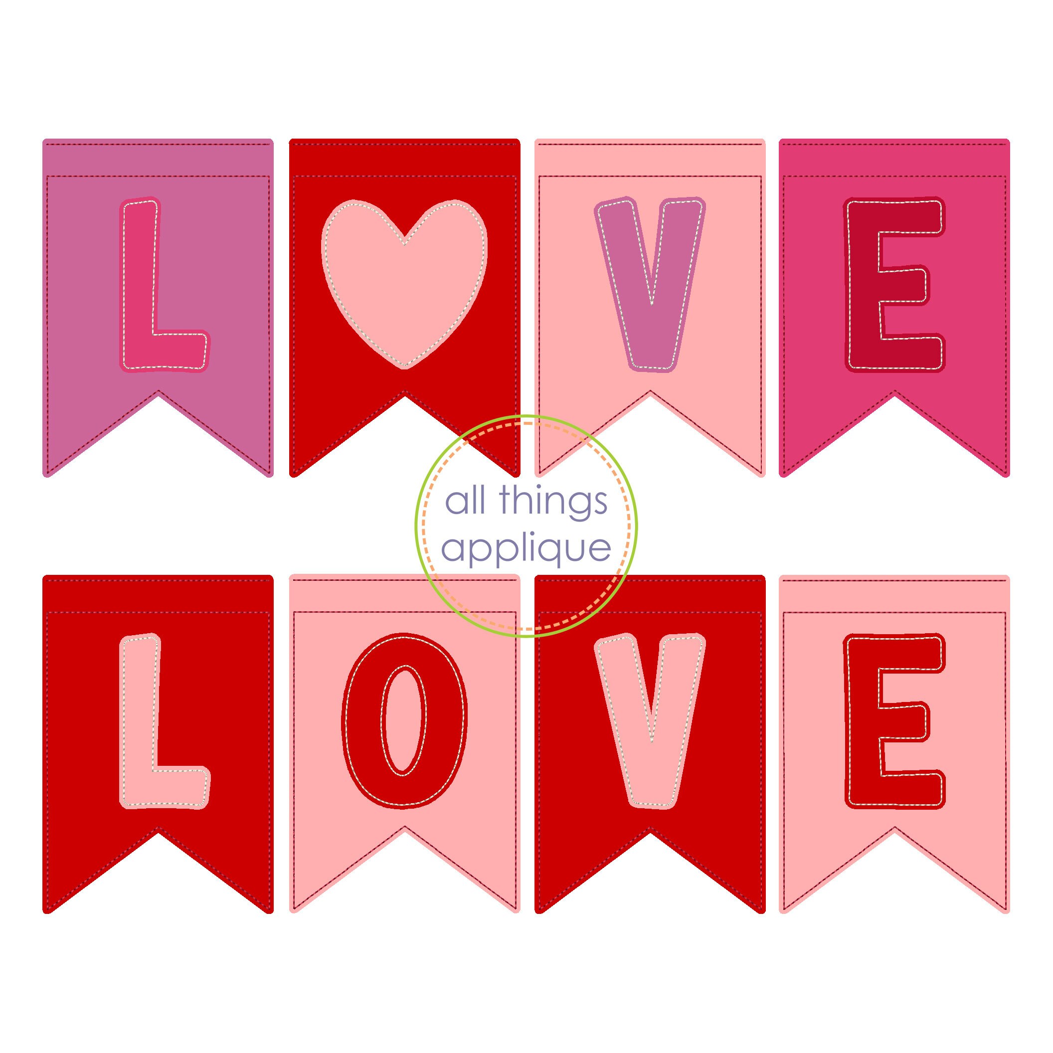 Peace Love Joy Banner In-the-hoop Applique Design 1061 | Etsy