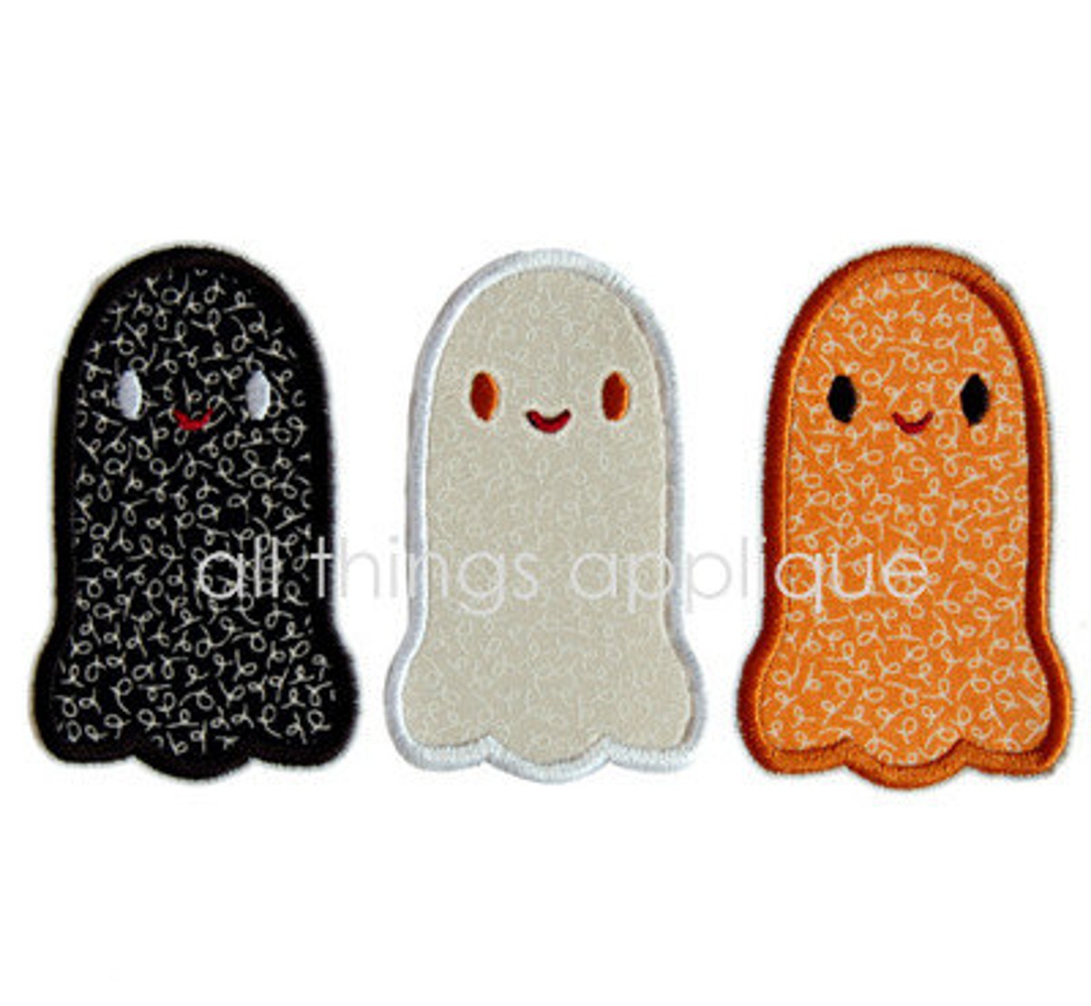 Ghost Trio Applique Design 3 Sizes INSTANT DOWNLOAD | Etsy
