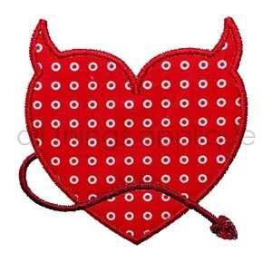Valentine Applique Design Devil Heart INSTANT DOWNLOAD - Etsy