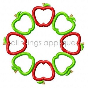 Circle of Apples Embroidery Designs - 3 Sizes - INSTANT DOWNLOAD - Etsy