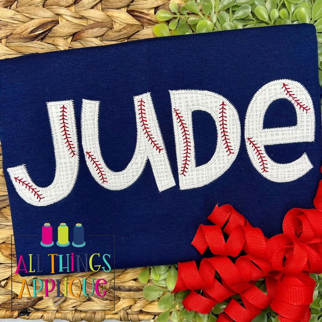 Baseball Applique Alphabet in Zig Zag Stitch - 26 Uppercase Letters & 5 ...
