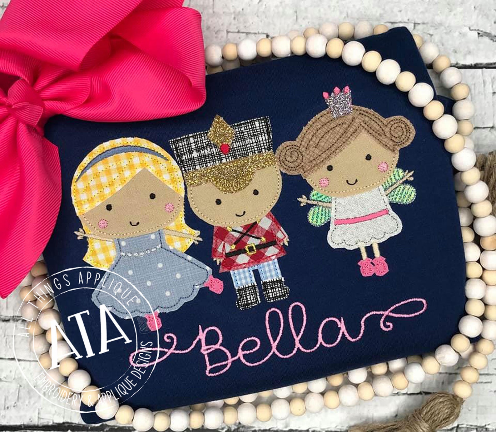 Nutcracker Applique Design Set - Clara, Sugar Plum Fairy, King Mouse, Toy Soilder, Drum, Ballet ...