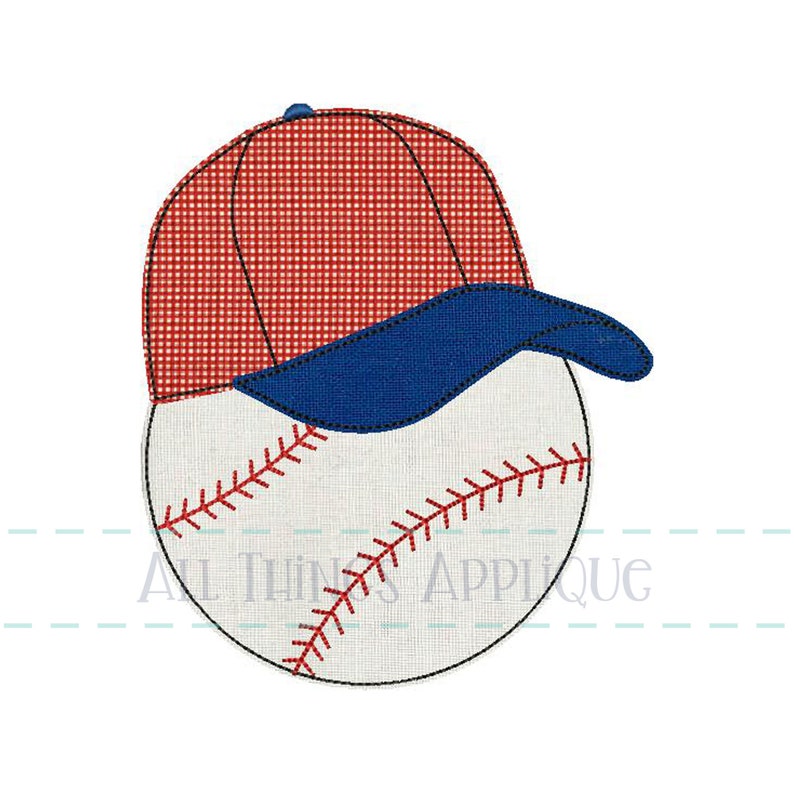 Baseball Applique Design for Machine Embroidery Bean Stitch - Etsy
