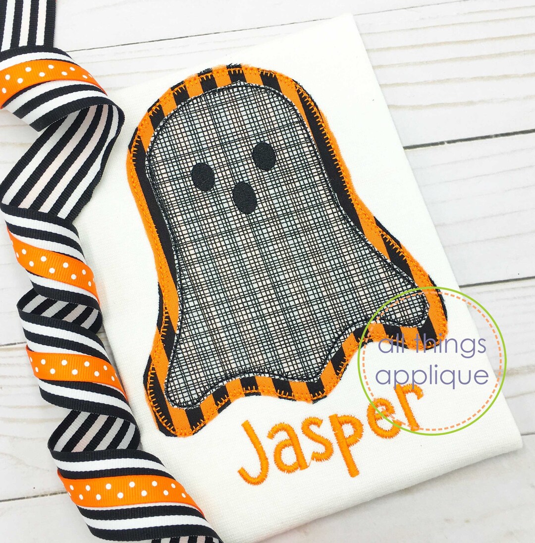 Double Layer Ghost Applique Design - Blanket Stitch (#1405) - Halloween ...