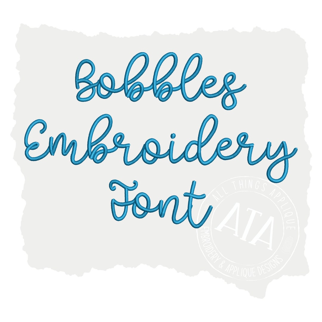 Bobbles Embroidery Font (#1384) - 26 Letters - Upper and Lower - 8 ...