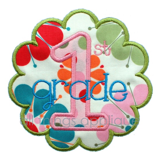 Back to School Satin Grade Patches Set of 6 Patches K-5 | Etsy