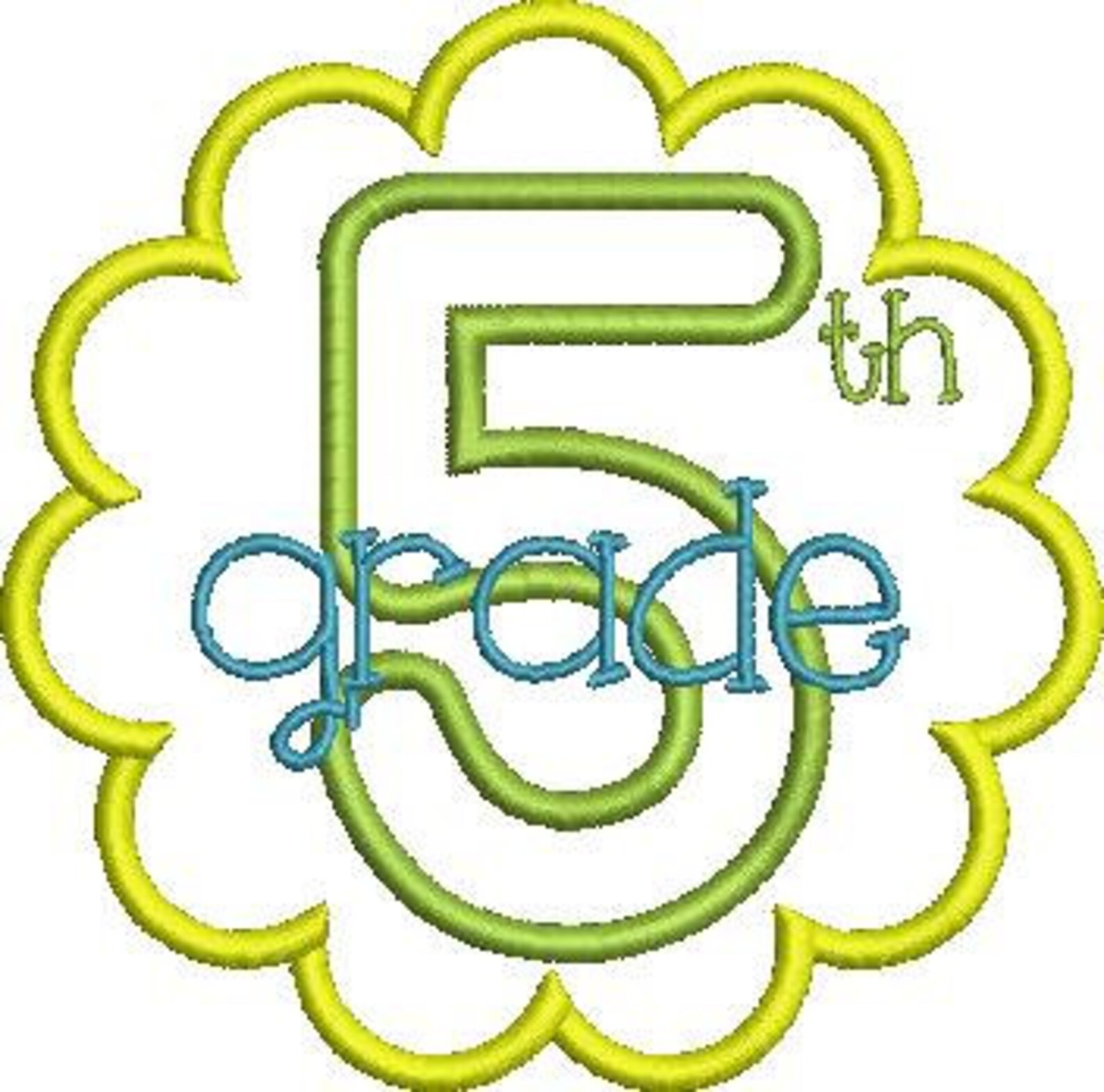 Back to School Satin Grade Patches - Set of 6 Patches K-5 - INSTANT ...