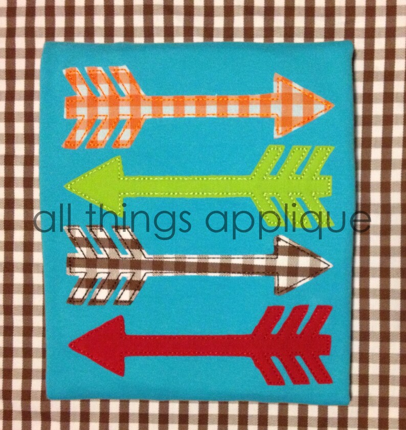 Stacked Arrows Applique Design 4 Sizes Machine Embroidery | Etsy