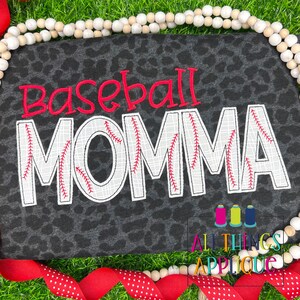 Baseball Applique Alphabet in Zig Zag Stitch - 26 Uppercase Letters & 5 ...
