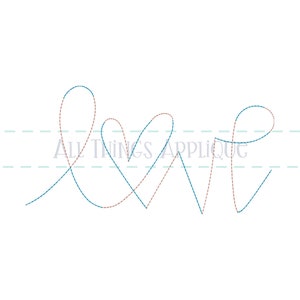Valentine Hand Lettered "love" With Heart O Embroidery Design to Be ...