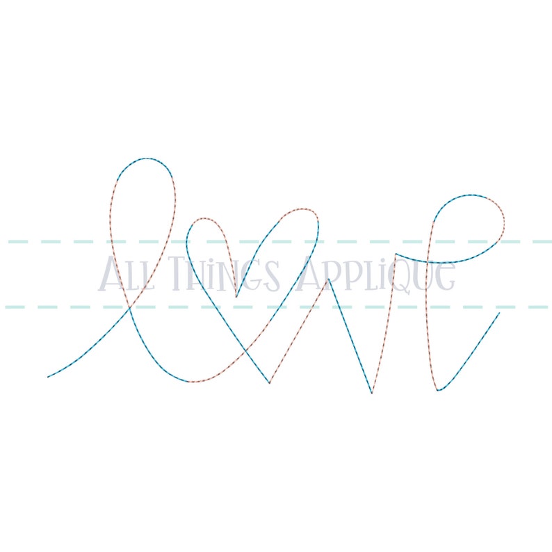 Valentine Hand Lettered love With Heart O - Etsy