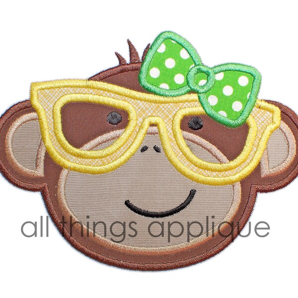 Monkey Applique - Etsy