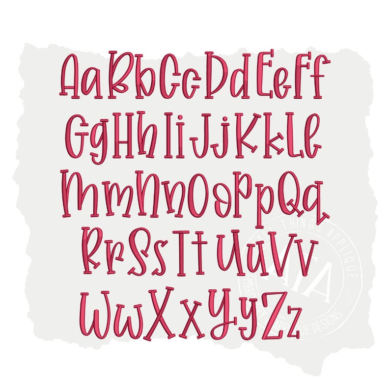 Watermelon Crawl Embroidery Font for Use With Embroidery Machine - 4 ...