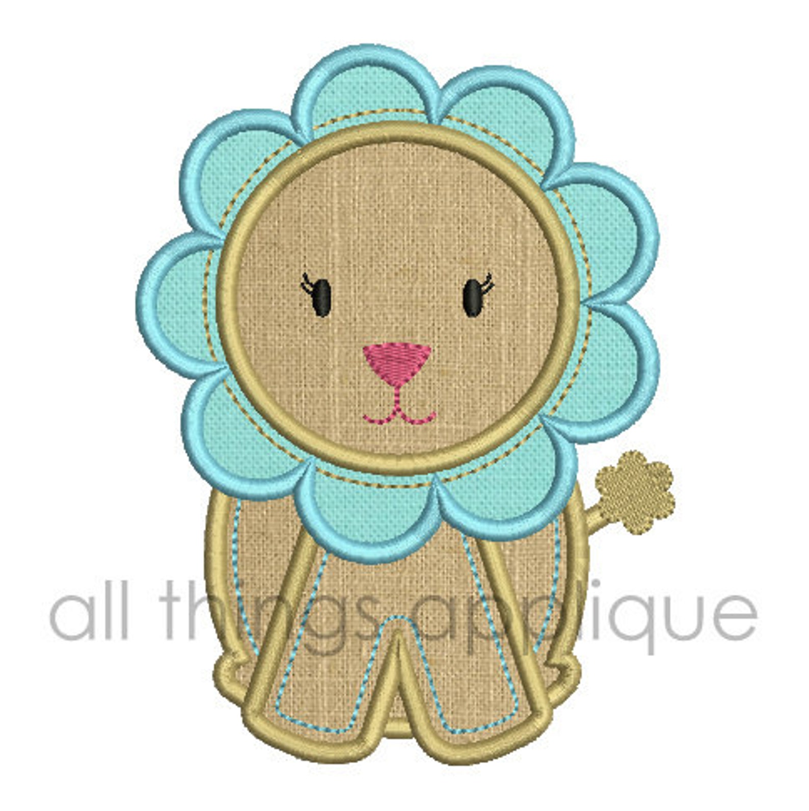 Baby Lion Applique Design 634 4 Sizes Included INSTANT - Etsy