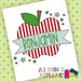 Back to School Applique Design - Apple With Name Banner Machine ...